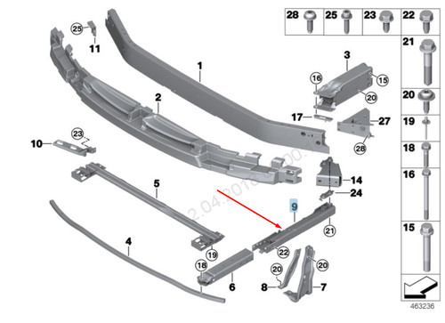 NEW BMW 2 F45 FRONT BUMPER LOWER ADAPTER 51117301603 7301603 2015 OEM ...