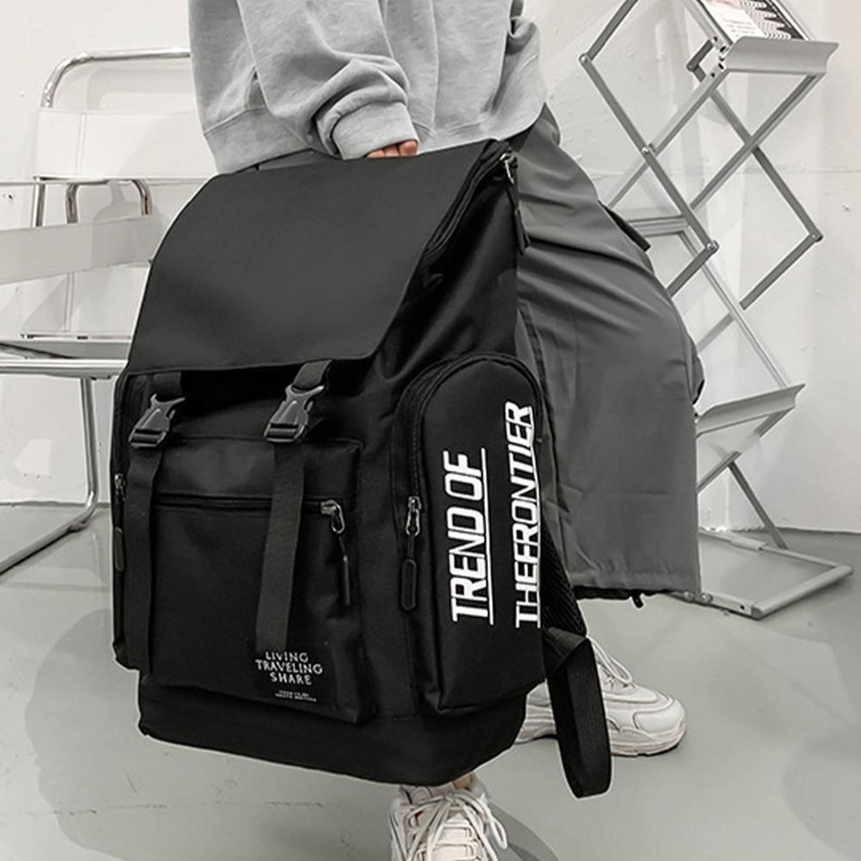 Men,s Large Canvas Backpack Waterproof Durable Travel Rucksack Hiking ...