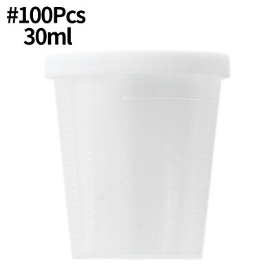 100Pcs Replacement Laboratory Sample Cup With Lid Measuring Cups Light ...