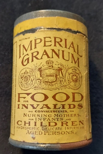 Old Empty Advertising Tin Imperial Granum Food For Invalids Infants ...