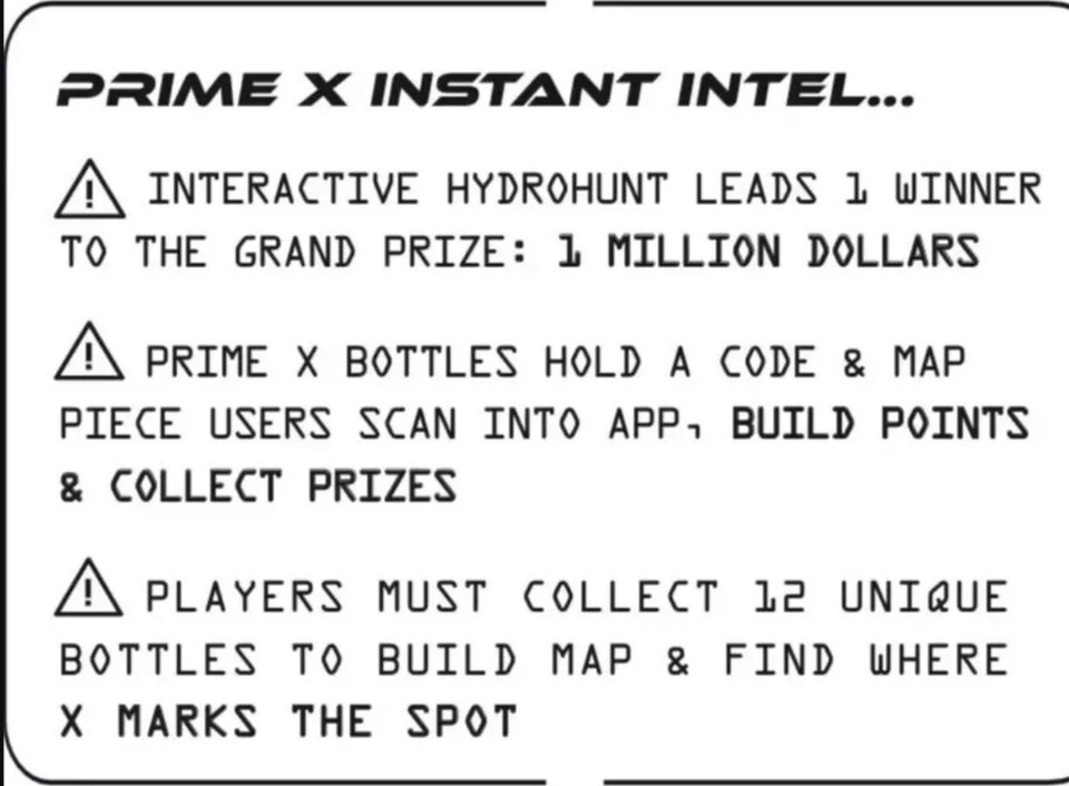 Prime Hydration X Blue & Pink Bottles PrimeX The Hunt for Hydration Pre ...
