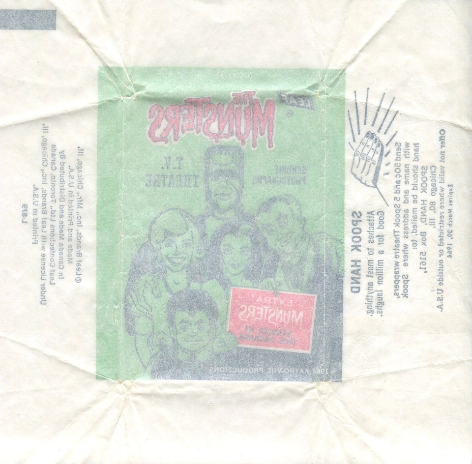 Munsters T.V. Theatre 1964 Leaf Vintage Trading Card Wrapper | eBay