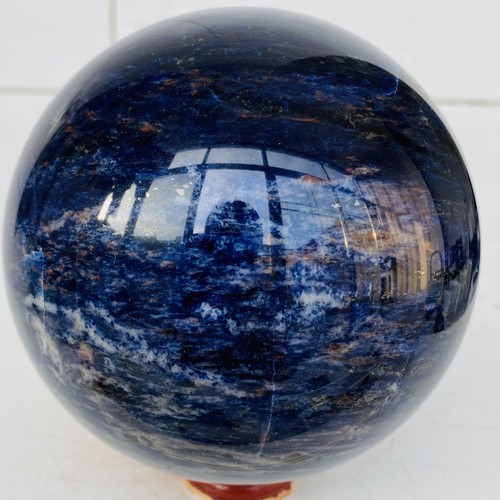 Natural Blue striped stone Sphere Crystal Quartz Ball Spiritual Healing ...