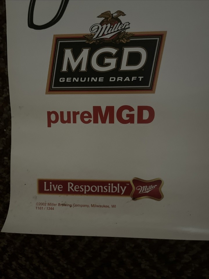 Vintage Rare 2002 Sexy Woman Lisa Raye?? Miller MGD Genuine Draft Beer ...