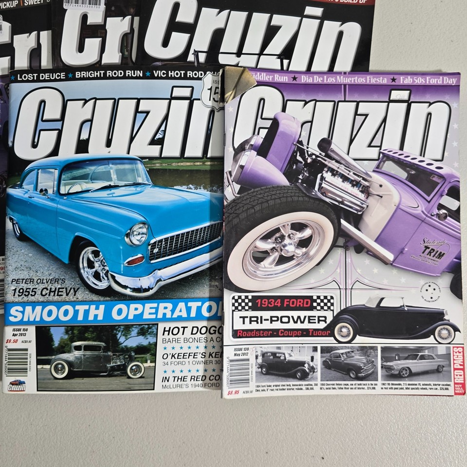 Cruzin Magazines 10x Issues Hot Rods Customs American Cars Bundle Bulk ...