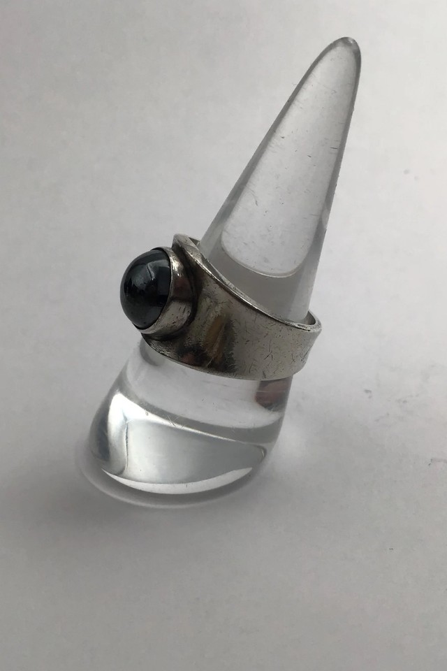 Georg Jensen Sterling Silver Ring No. 124 Hematite | eBay Australia