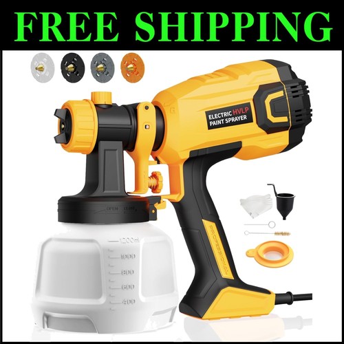 Portable HVLP Paint Sprayer with Adjustable Spray Width & Dust Blowing ...