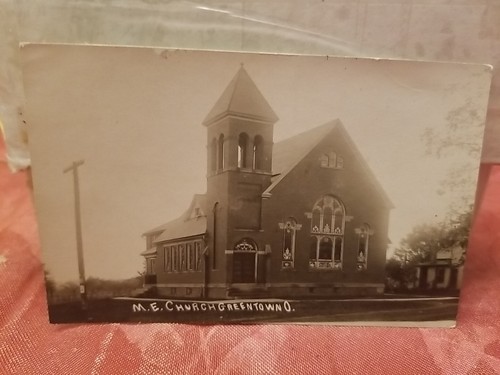 REAL PHOTO GREENTOWN OHIO M.E. CHURCH USED Canceled And Stamped. | eBay