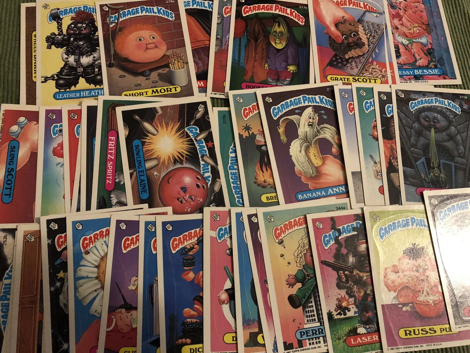 40 CARDS ALL 1987 Vintage Garbage Pail Kids Lot OF 40 Trading Cards GPK ...