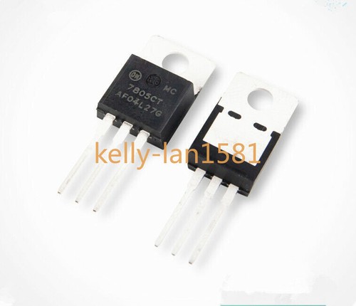 5Pcs NEW MC7805CT MC7805 MC7805CTG Straight Plug TO-220 Three-terminal ...