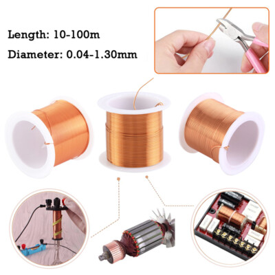 0.04mm -1.3mm Red Magnet Wire Enameled Coppers Wire Round Magnetic Coil ...