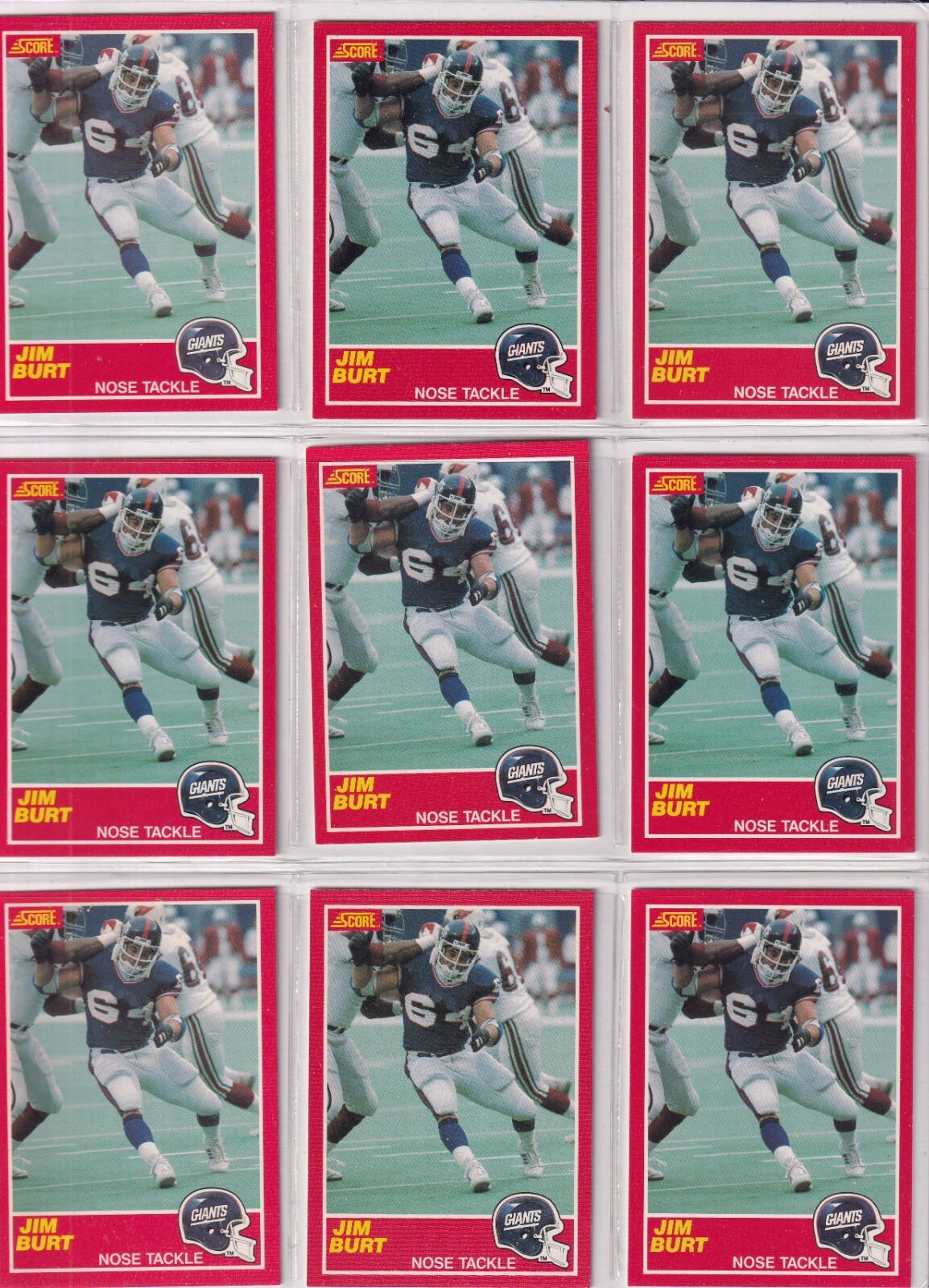 Jim Burt 1989 Score NFL Lot of 9 Card #136 | eBay