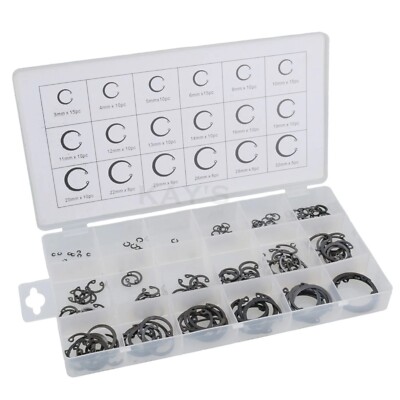 INTERNAL CIRCLIP SET RETAINING CIR SIR SPRING E CLIP SNAP RING 180PC ...
