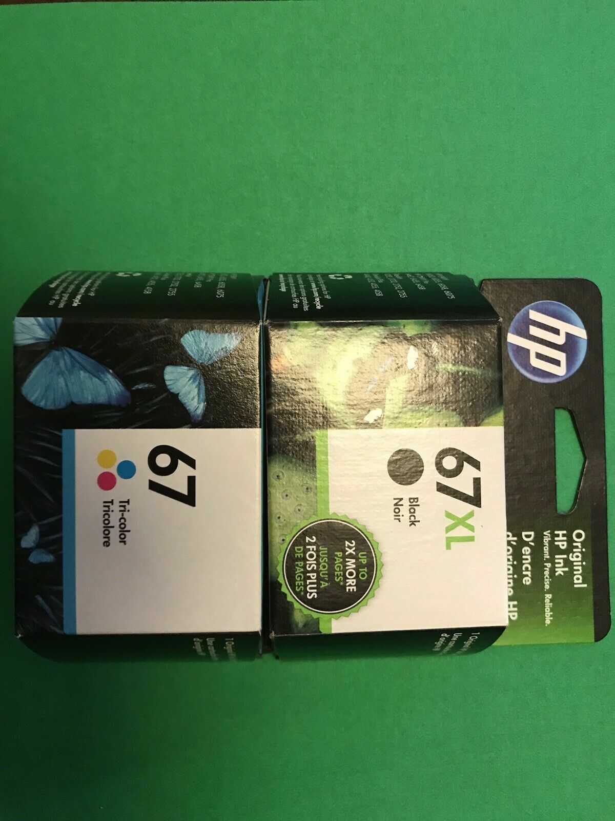 Genuine HP 67 Black/Color Ink Cartridge Combo-HP2852 2734 4155 6052 ...