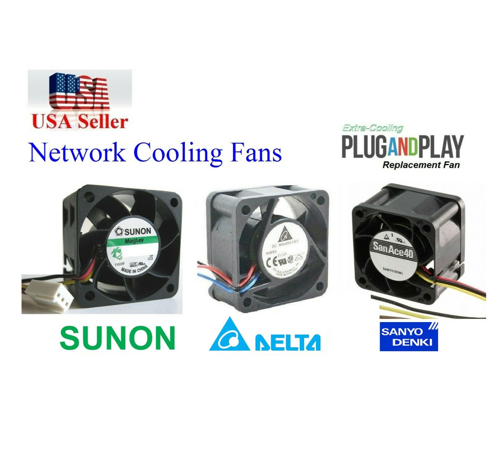 Pack of 3x original OEM Fans for Dell PowerConnect EPS-470 Fan Kit ...