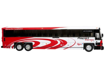 MCI D4500CT Commuter Coach Bus "San Diego MTS Rapid Express" White and ...