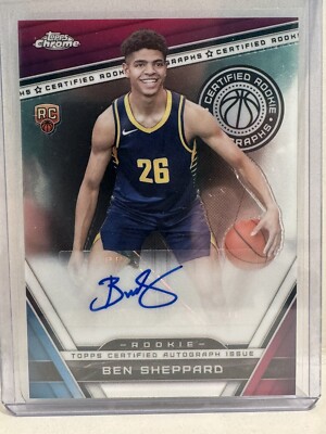 Ben Sheppard 2023-24 Topps Chrome Certified Rookie Autograph #CPA-BES ...