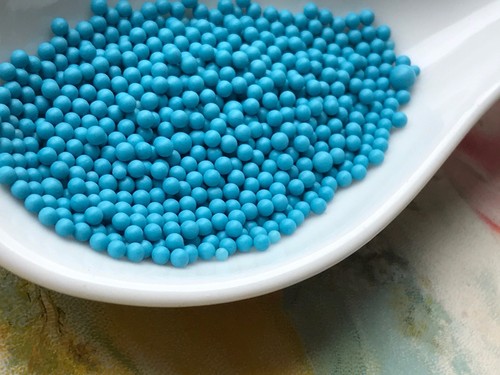 Ballotini Balls,Vintage Turquoise Beads,Solid Glass Balls 2mm Eyes ...