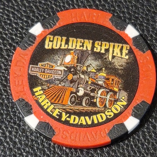GOLDEN SPIKE HD - UTAH (Red/Black Wide Print) Harley Davidson Poker ...