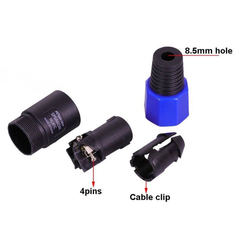 Speakon 4Pin Plug Male Audio Nl4fc Type 4 Pole Plug Male Speaker ...