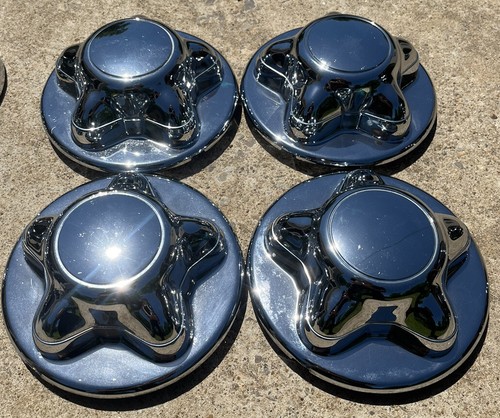 00-03 and 04 Ford F-150 Heritage Set Of 4 OEM Wheel Chrome Center Caps ...