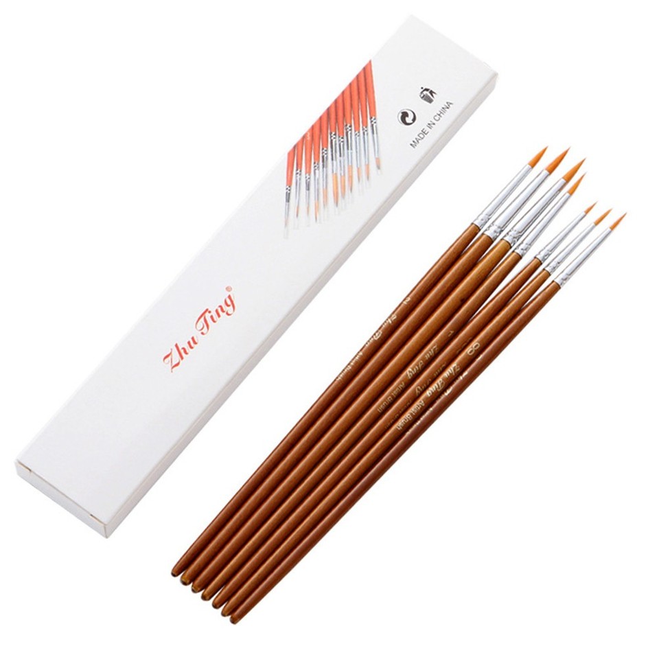 7 Pcs Line Drawing Paint Pen Set Nylon Fine Tip for Watercolor and ...