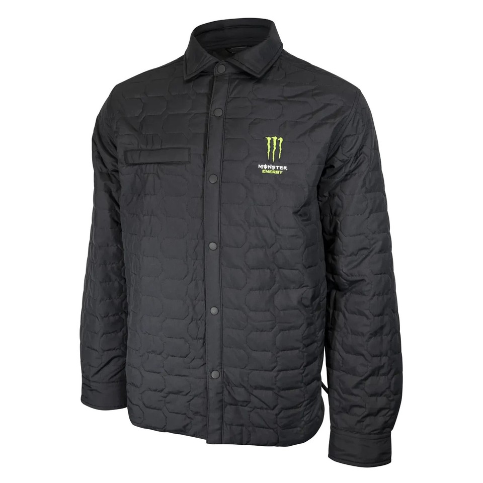 Monster Energy Artisan Quilted Black Light Puffer Jacket Button-Up 2X ...