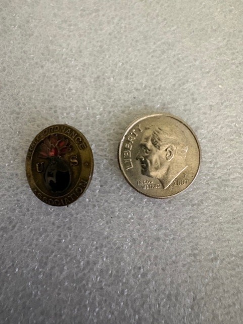 WWI US Army Ordnance Corps Lapel Pin w/Ruby Colored Stone | eBay