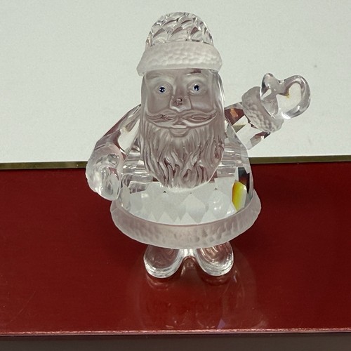 Swarovski Crystal Santa Claus Retired With Box Blue Eyes | eBay