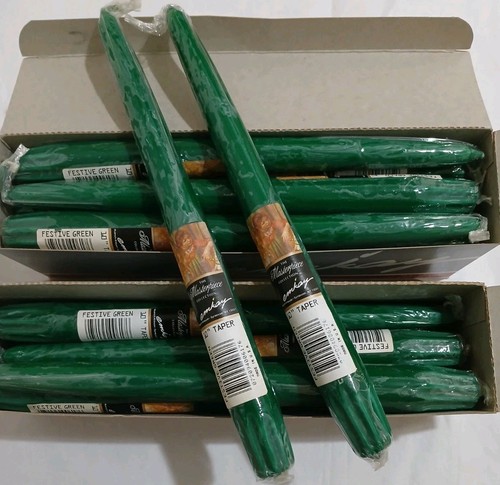 (QTY 2 BOXES) Vintage Emkay 10" Taper Candles- Each Box 12 Candles ...