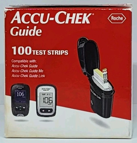 Accu-Chek Guide Blood Glucose Test Strips 100 Count New in Box Expires ...