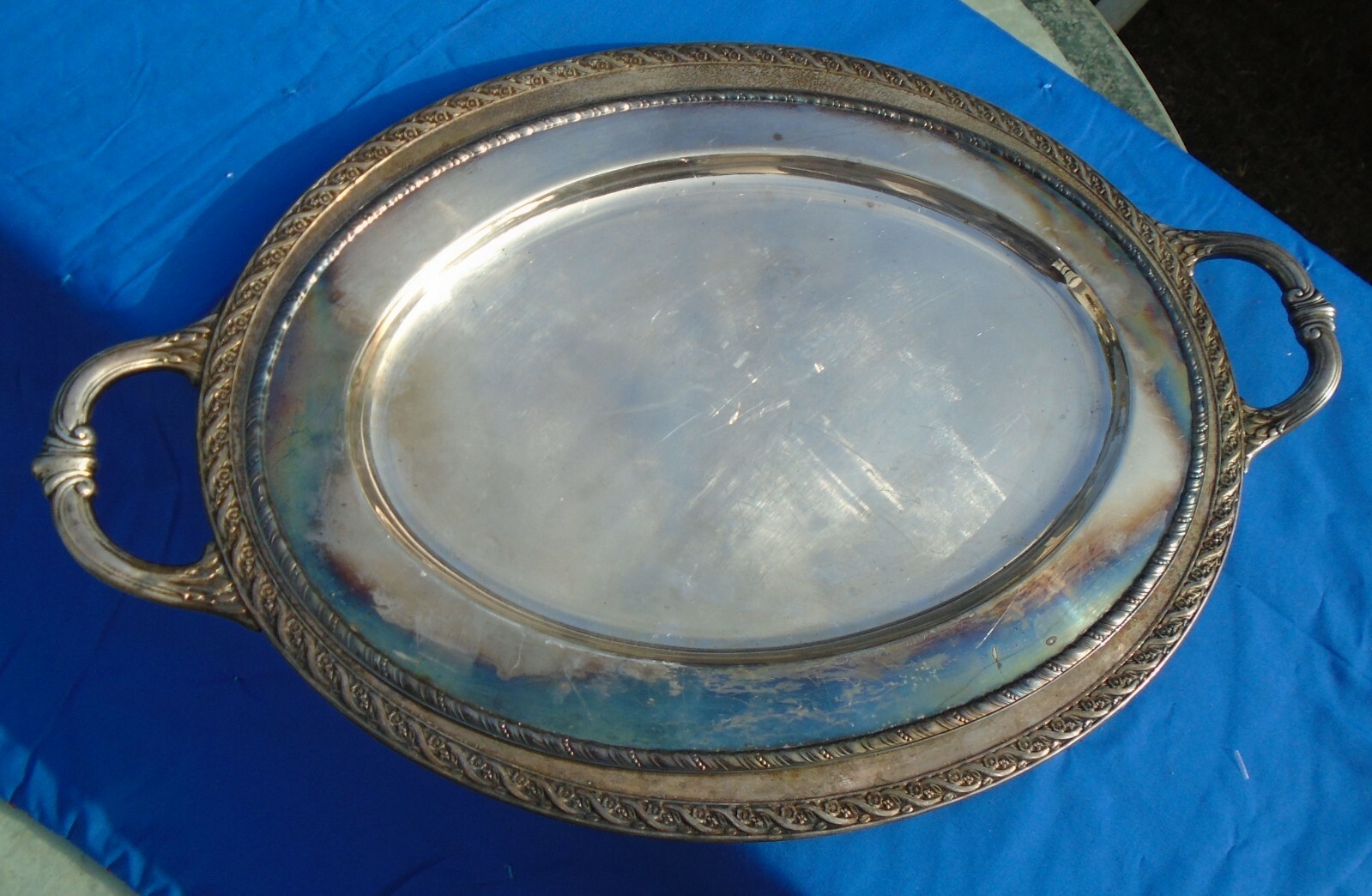 Tray Set Rogers 2 Handled and Pairpoint Mounts EPNS Oval Silverplate | eBay