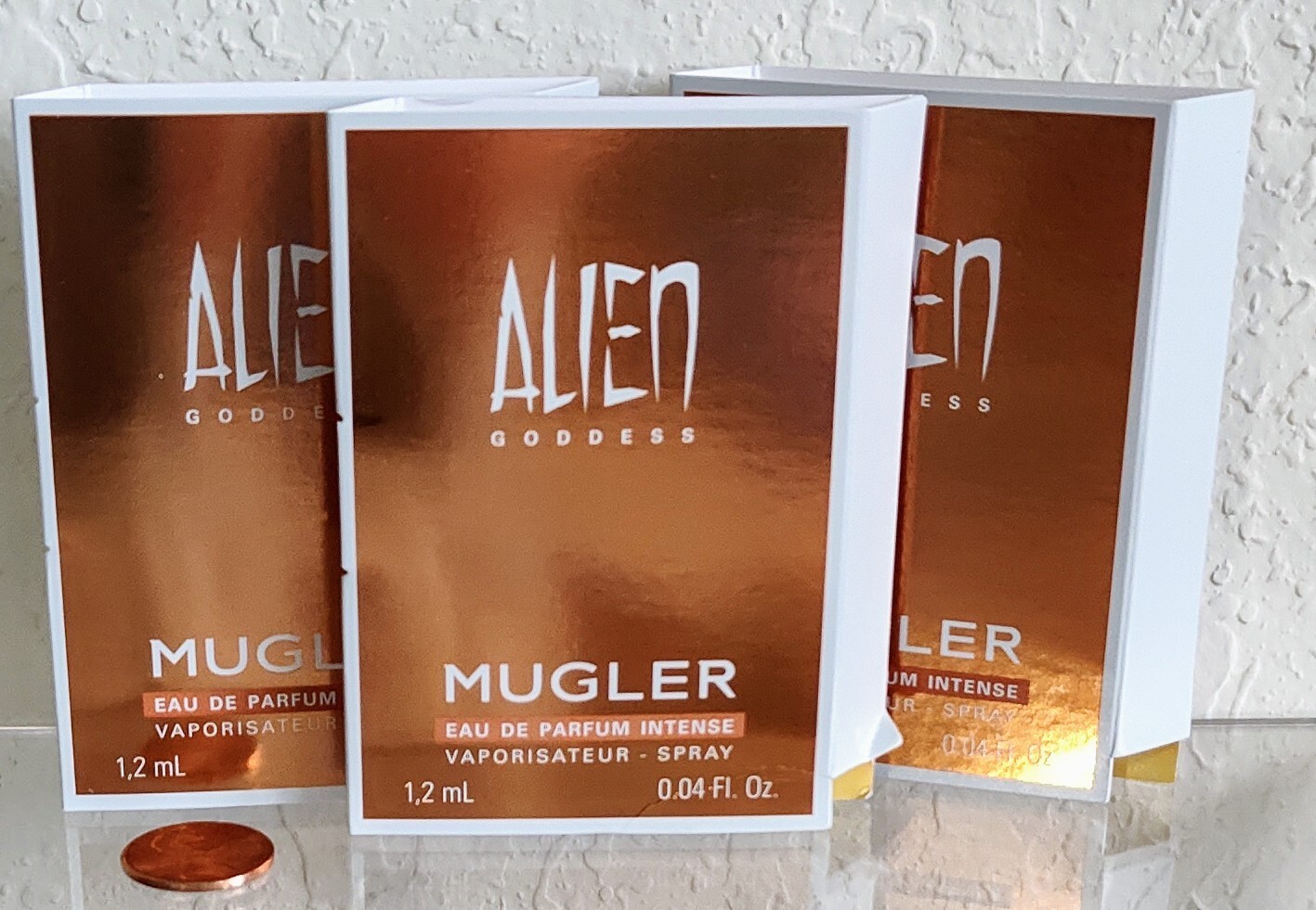 3x Mugler ALIEN Goddess INTENSE Sample Spray FACTORY CARDED VIAL Set of ...