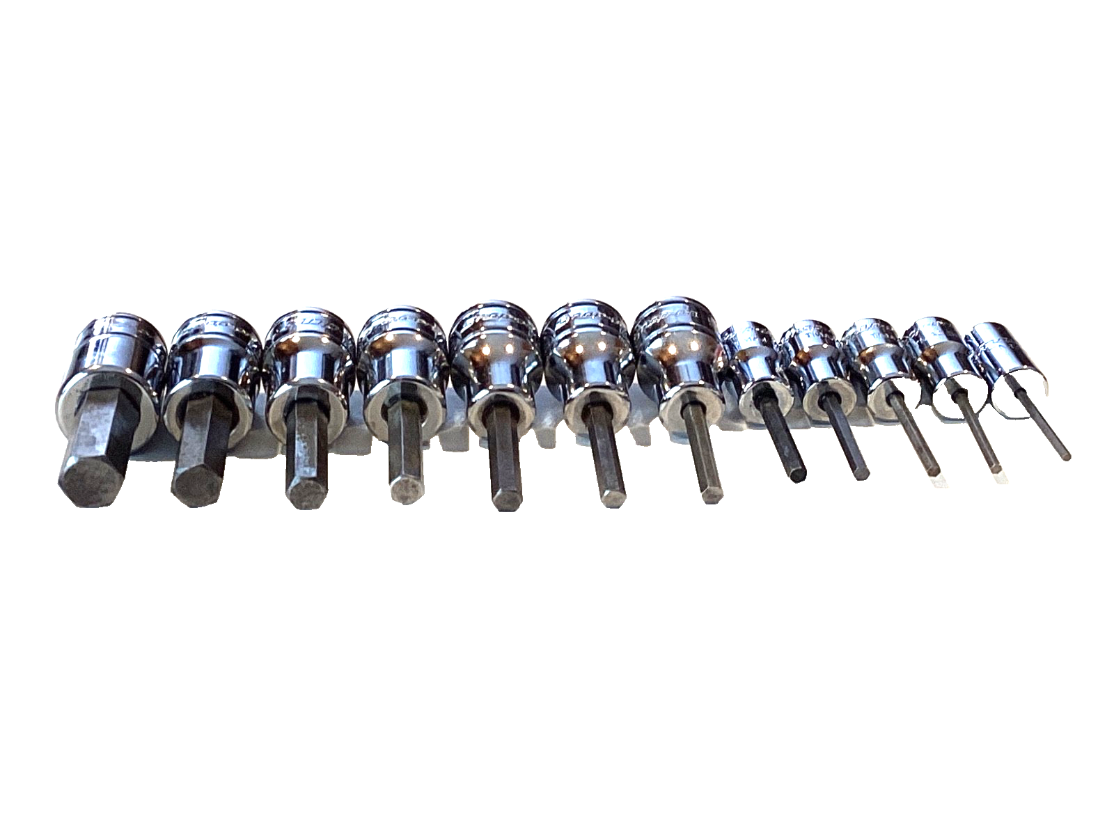 Snap On 12 Piece Combination Drive SAE Hex Driver Bit Socket Set ...