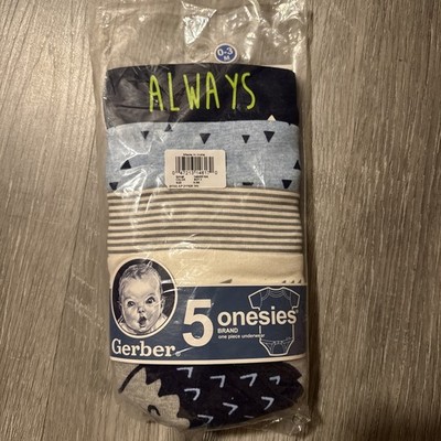 Gerber Onesies 5-Pack Blue 0-3m | eBay