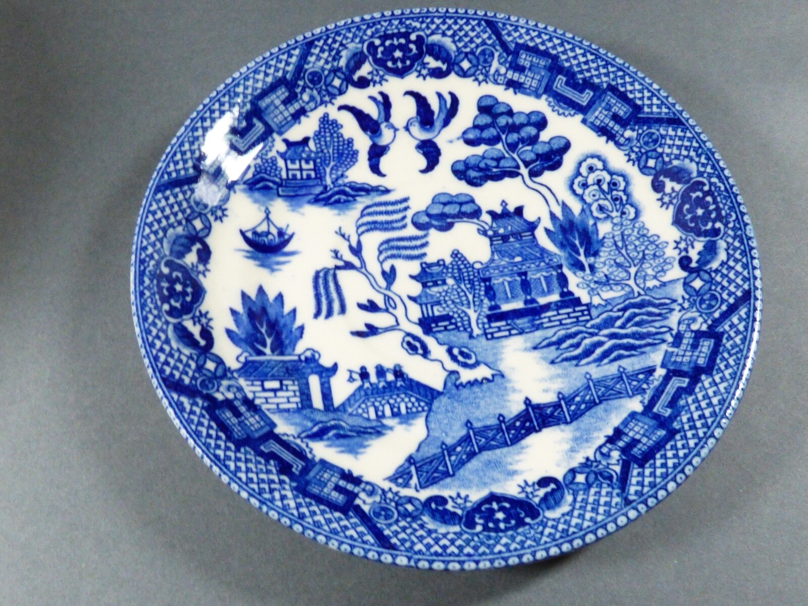 VTG WILLOW WARE VOBALT BLUE WILLOW PATTERN MADE IN JAPAN SAUCERS 5.5 ...