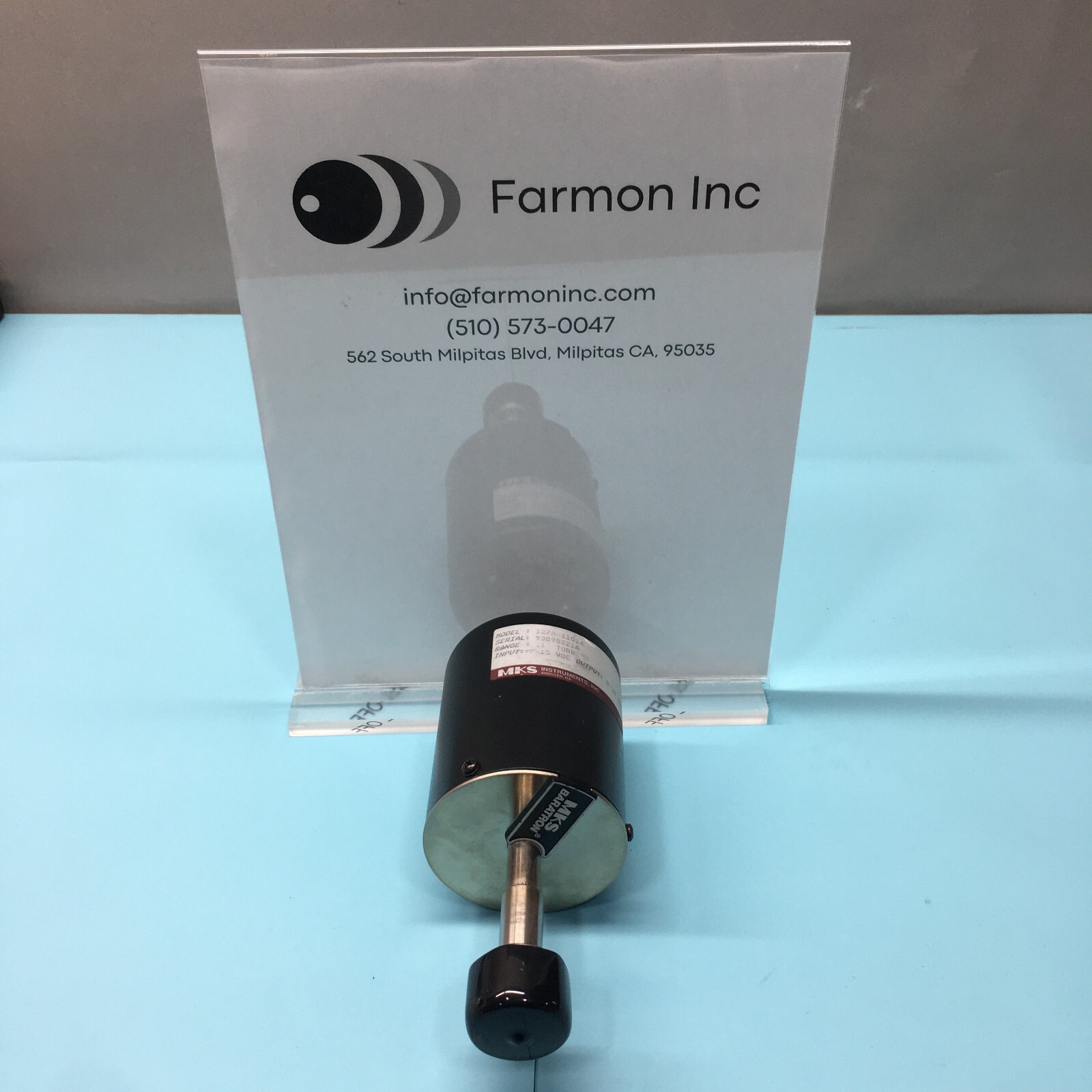 MKS 127A-11014 Baratron Pressure Transducer, .1 Torr, Type 127, 119688 ...