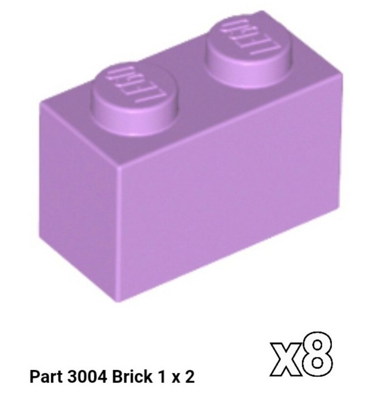 NEW LEGO Parts 3004 Pack of 8 Brick 1x2 3004 MEDIUM LAVENDER 4623598 | eBay