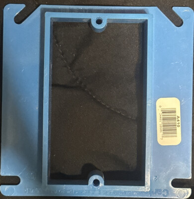 Carlon A410 Outlet Box Cover, Square, Raised, 1 Gang, 4-Inch, Blue | eBay