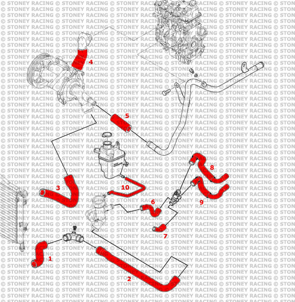 Silicone Radiator Coolant Hoses fit MINI One/Cooper R50 R52 AC '04-'06 ...