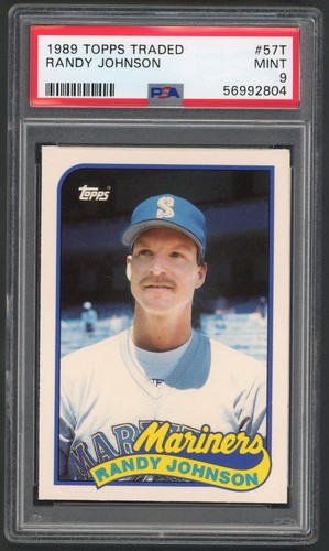 1989 Topps Traded Randy Johnson Mariners 57T PSA 9 MINT HALL OF FAME ...