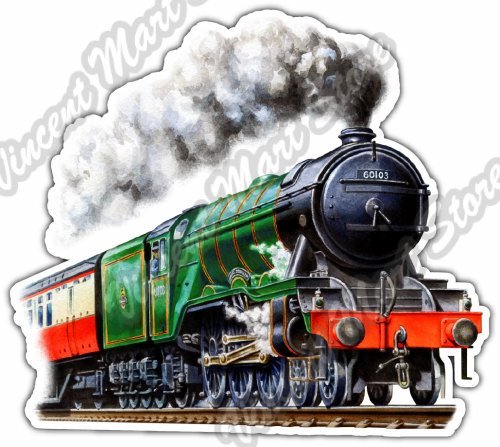 Green Train Locomotive Steam Railroad Car Bumper Vinyl Sticker Decal 4. ...