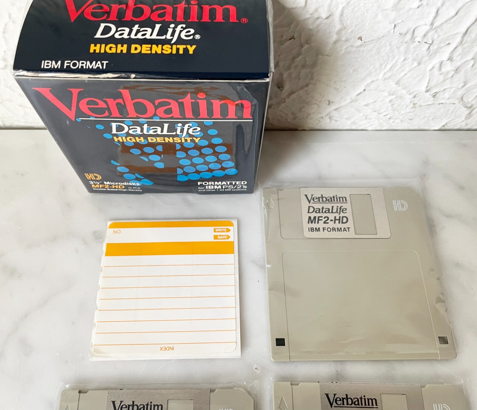 Verbatim Lot of 5 Used & New Floppy Disks MF2HD IBM Formatted 3.5" 1 ...