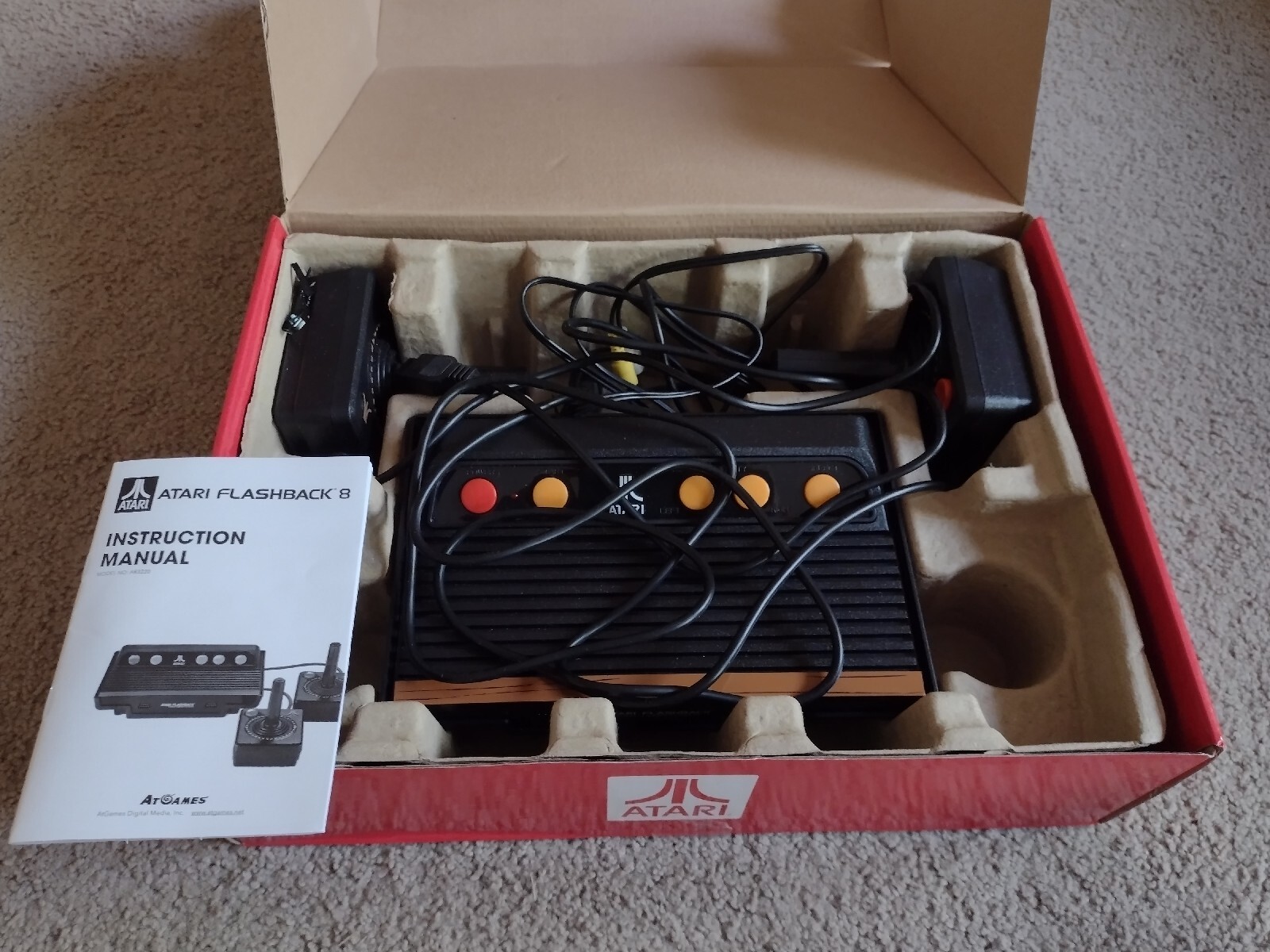 Atari Flashback 8 Black Console w/ Box 105 Built In Games 40th ...