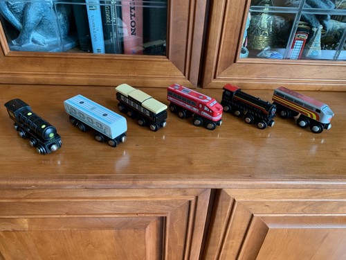 Wooden Train Lot x 6 ~Maxim Enterprise, Maison Joseph Battat & Warner ...