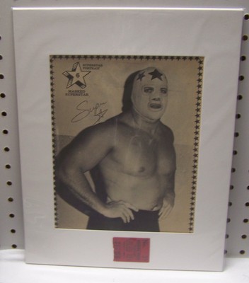 Masked Superstar Matted signed Photo w/COA WWWF NWA PLEASE READ ...