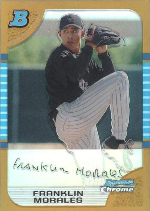 2005 Bowman Chrome - First Year Franklin Morales #303 Gold Refractor ...
