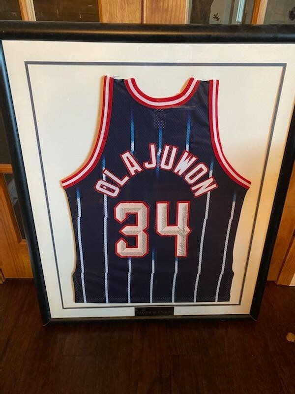 Hakeem Olajuwon Signed HOUSTON ROCKETS Framed Jersey COA | eBay