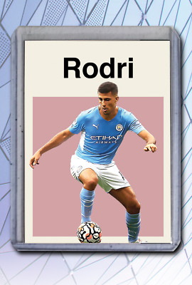 Rodri Artist Signed Soccer Art Card 1/10 | eBay