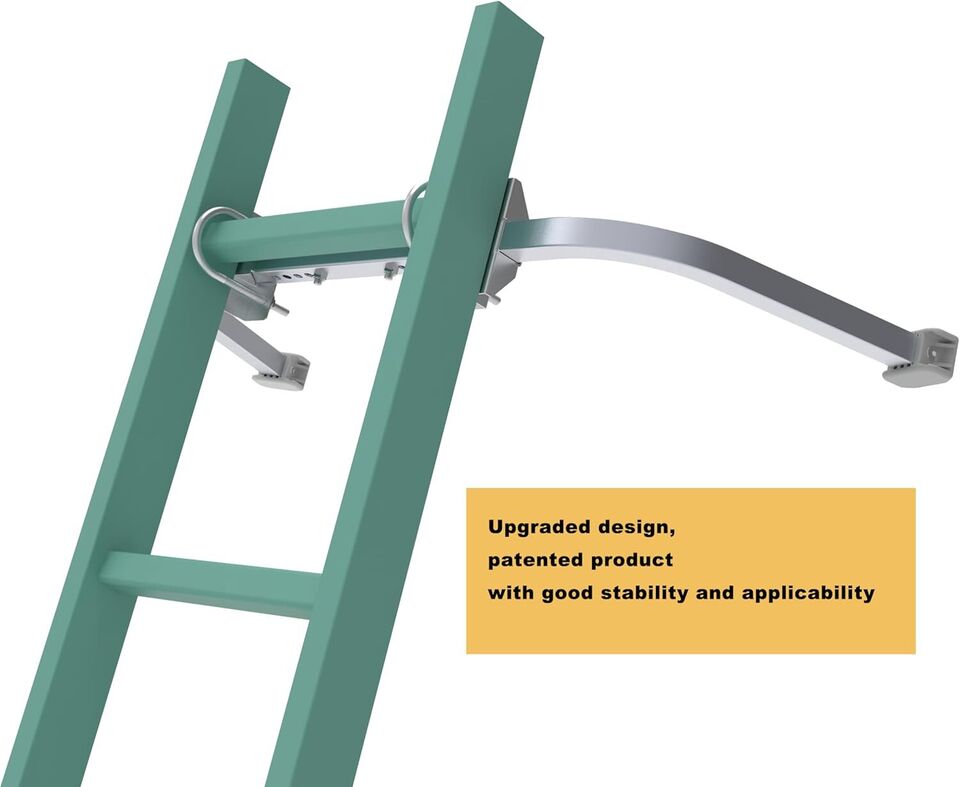 Ladder stabilizer, wall ladder bracket with non-slip rubber backing pad ...